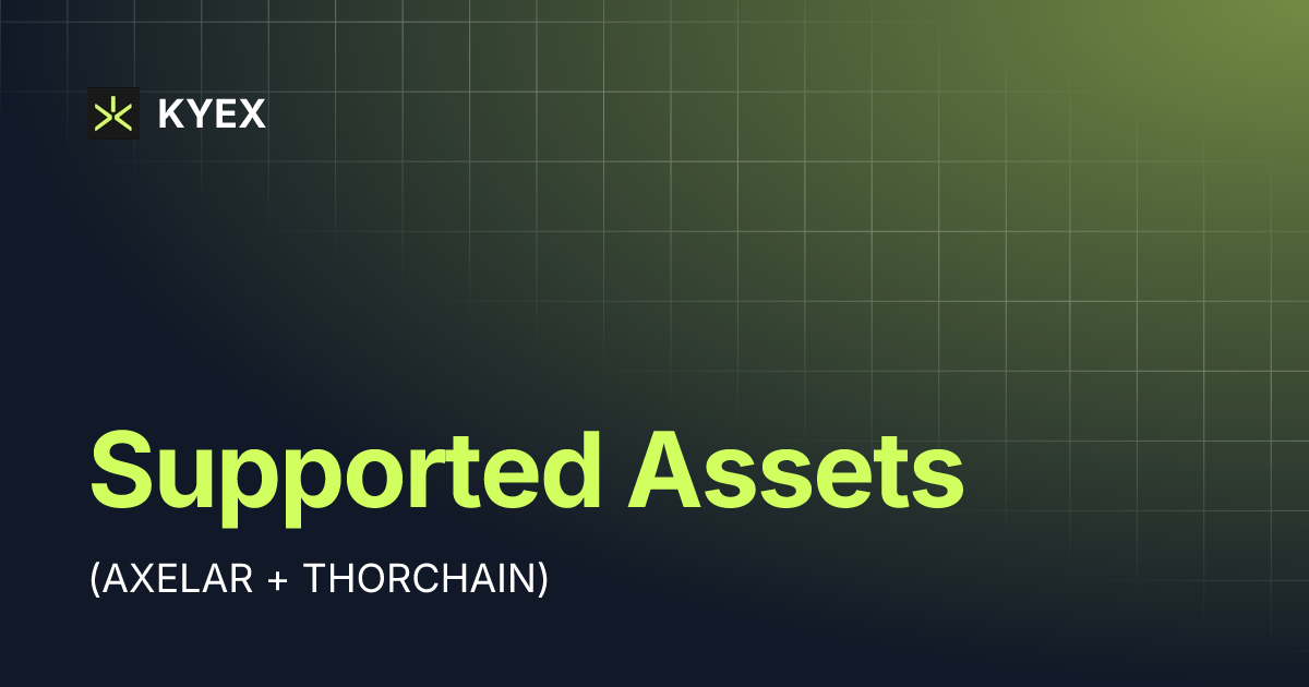 Supported Assets | KYEX